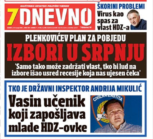 (VIDEO) NOVI BROJ TJEDNIKA 7DNEVNO DONOSI Plenkovićev plan za pobjedu ...